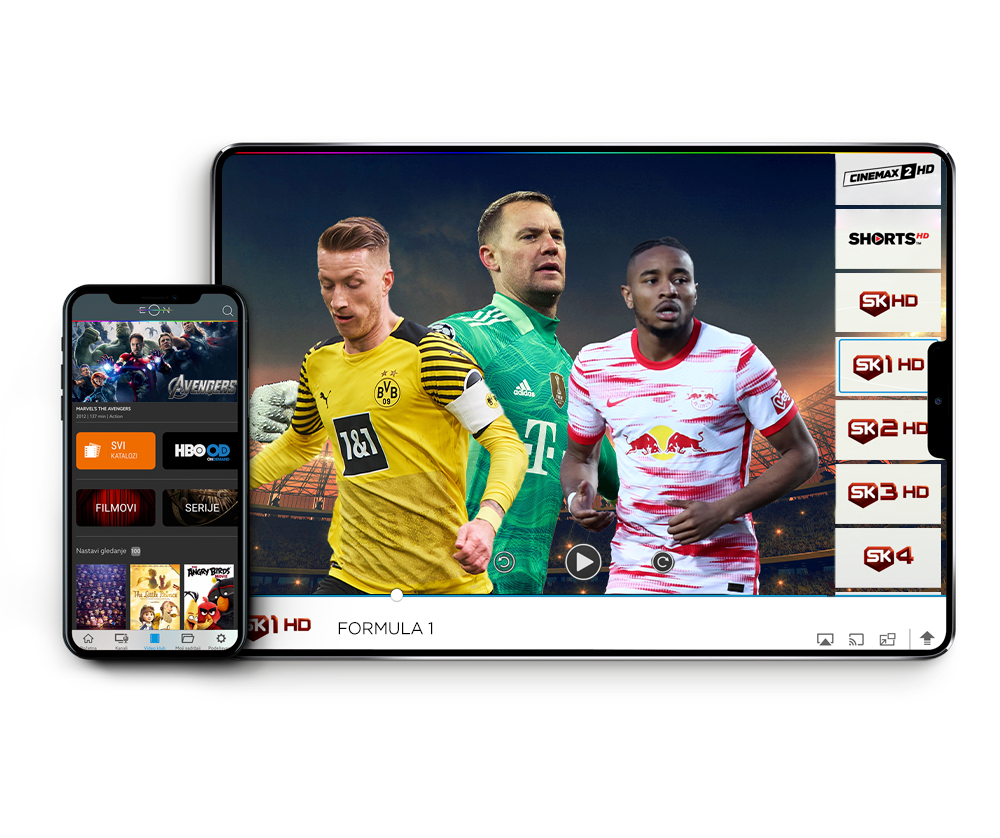 Gledajte EON na svim uređajima - TV, telefon, tablet, računar